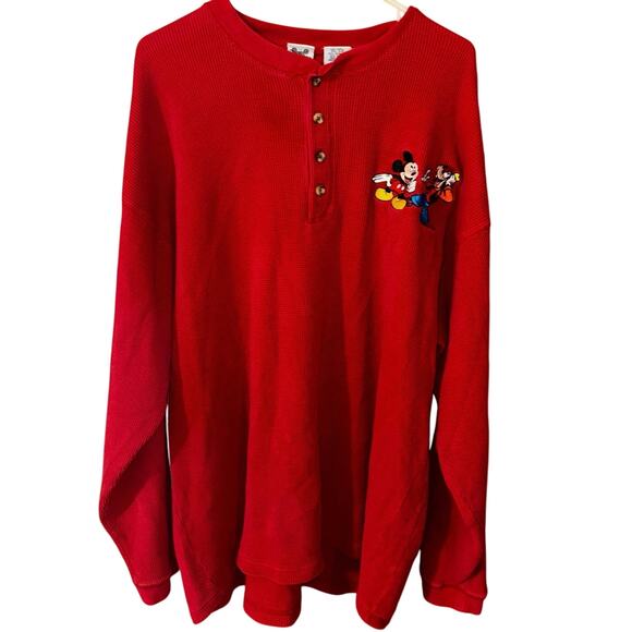 Disney | Shirts | Vintage Disney Catalog Thermal Henley Embroidered ...